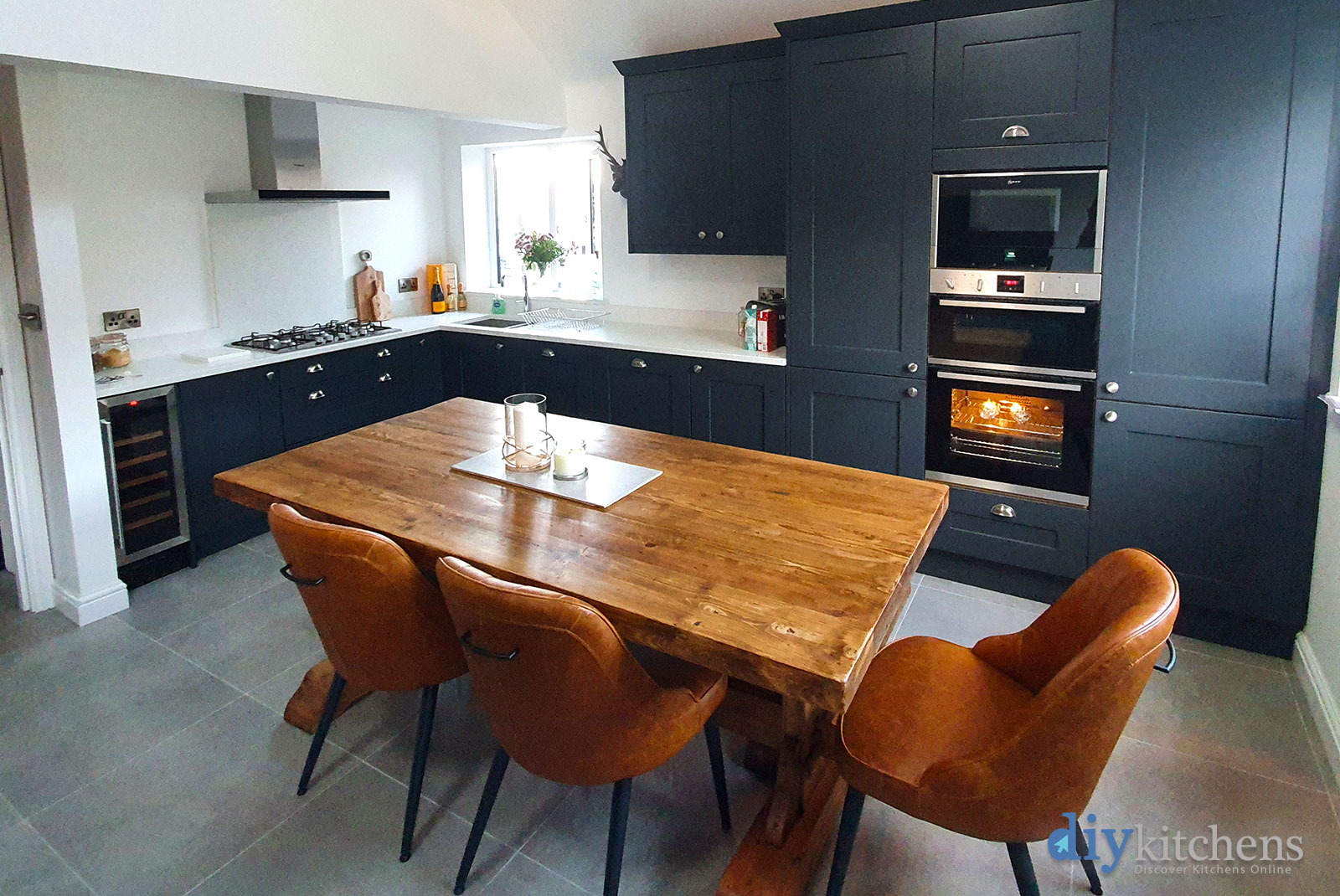 Shaker Blue Real Kitchens