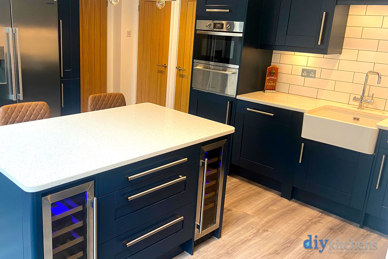 Shaker Blue Real Kitchens