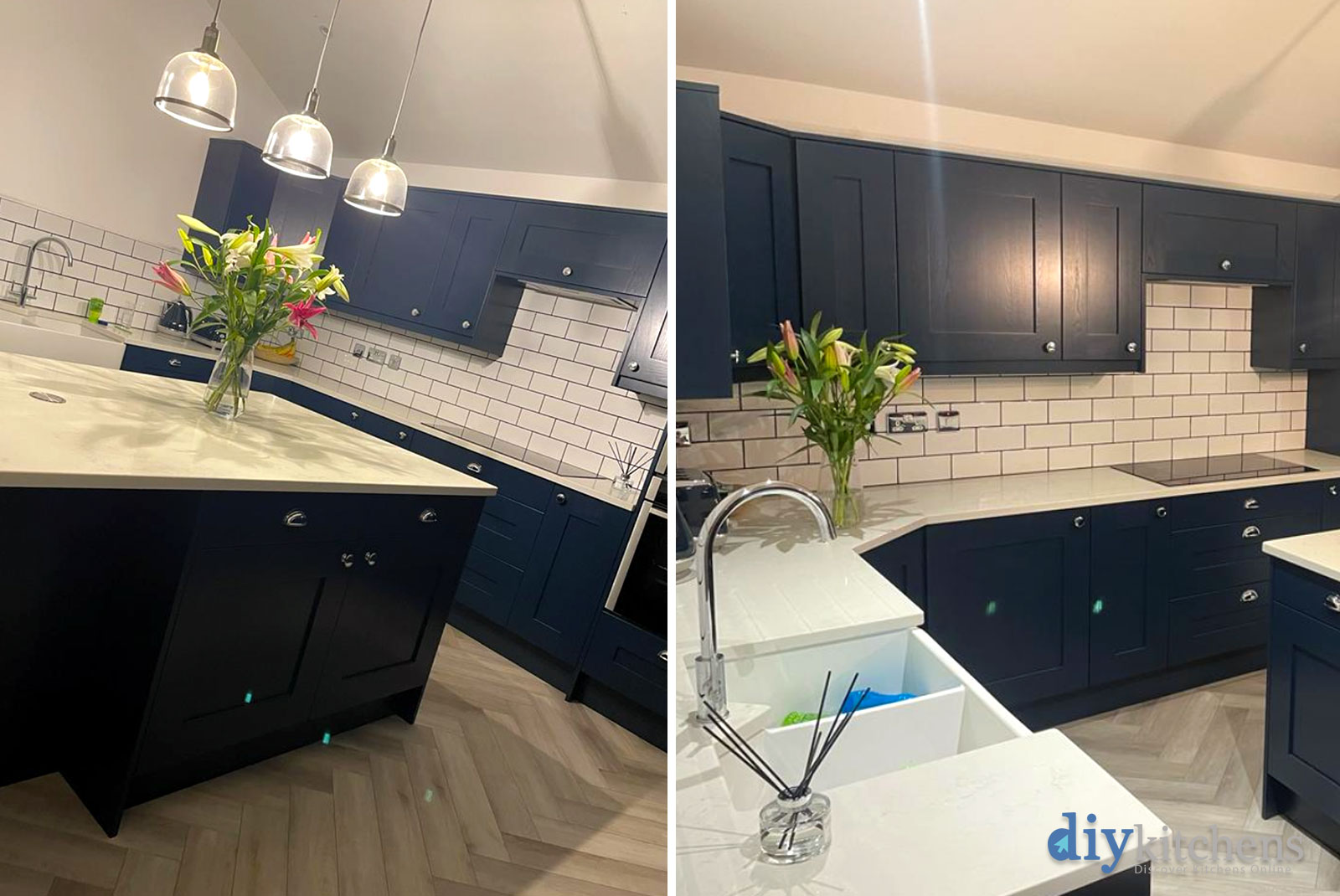 Shaker Blue Real Kitchens