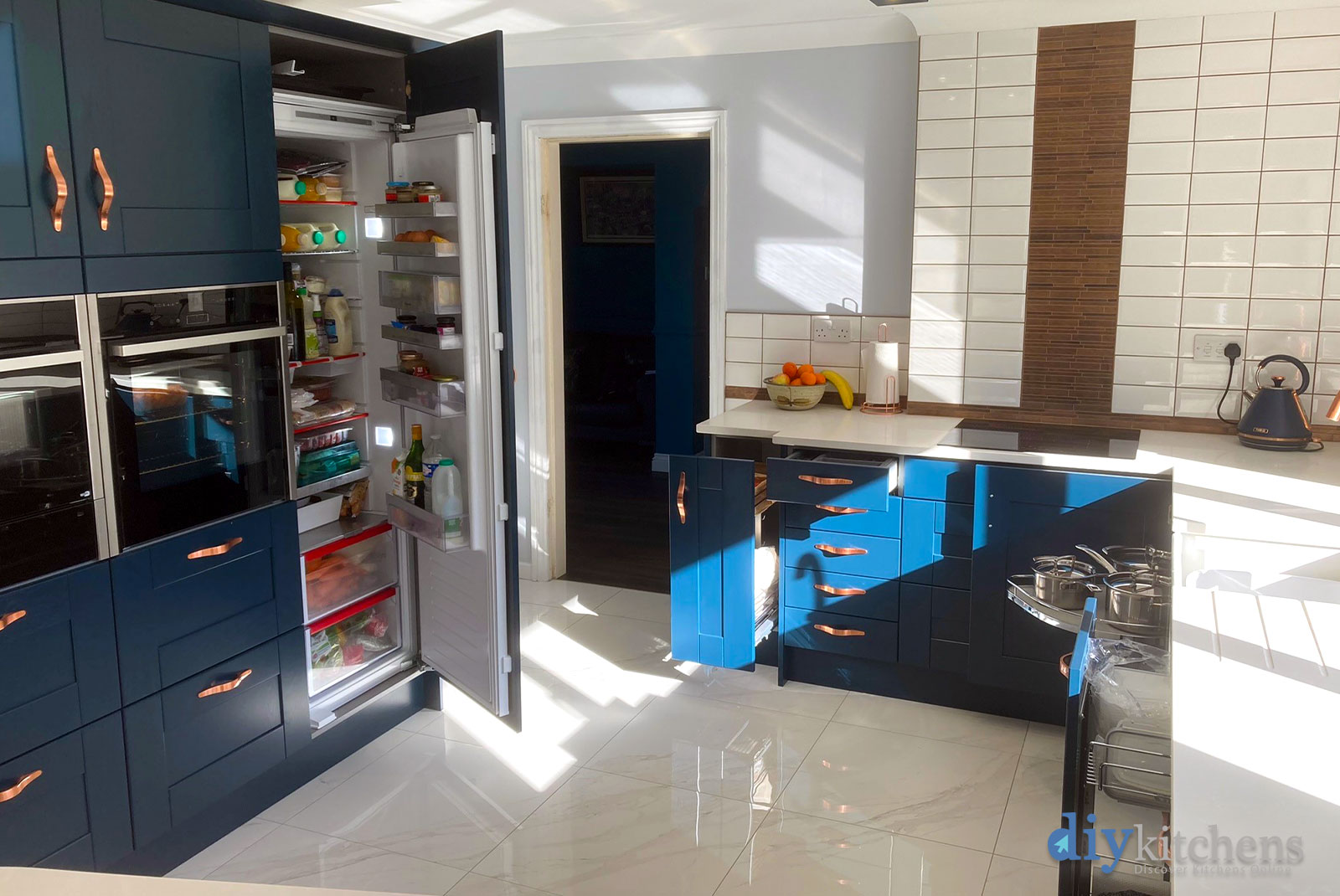 Shaker Blue Real Kitchens