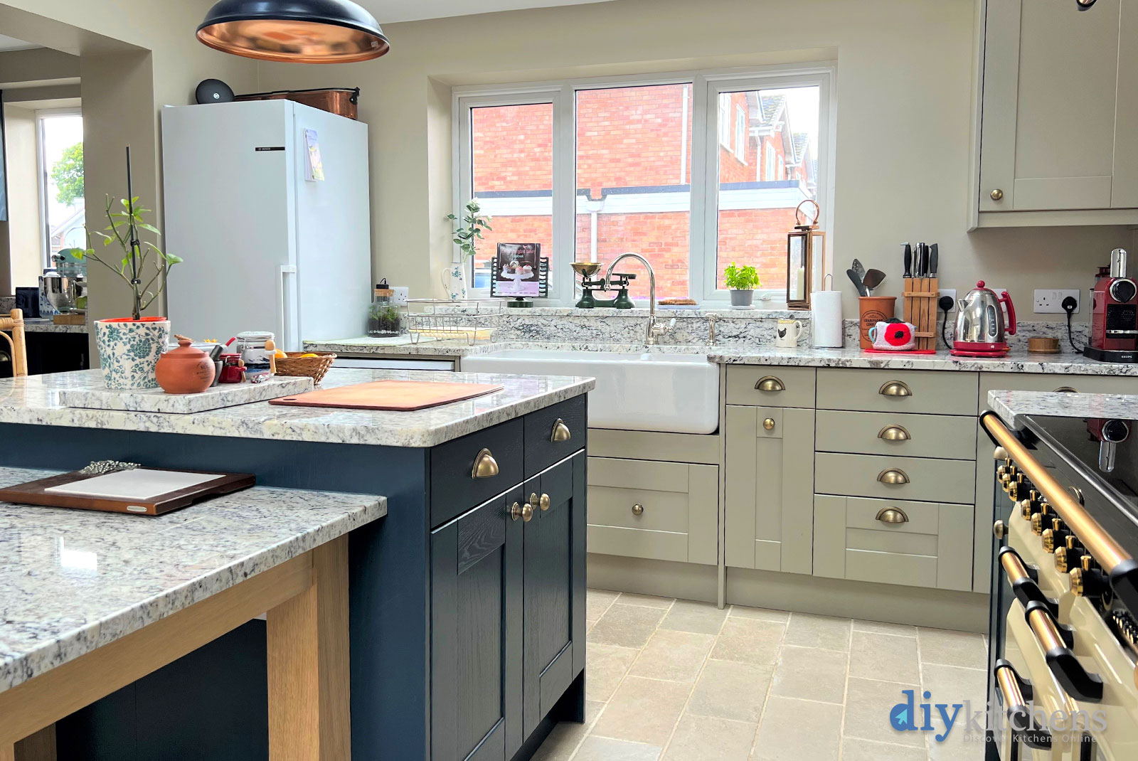 Shaker Blue Real Kitchens