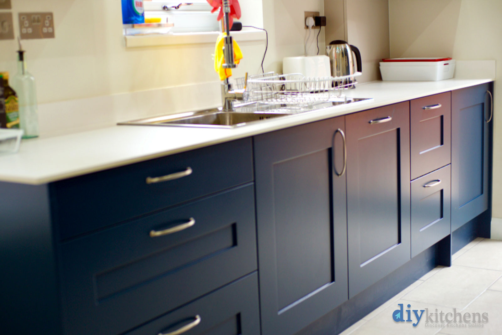 Shaker Blue Real Kitchens