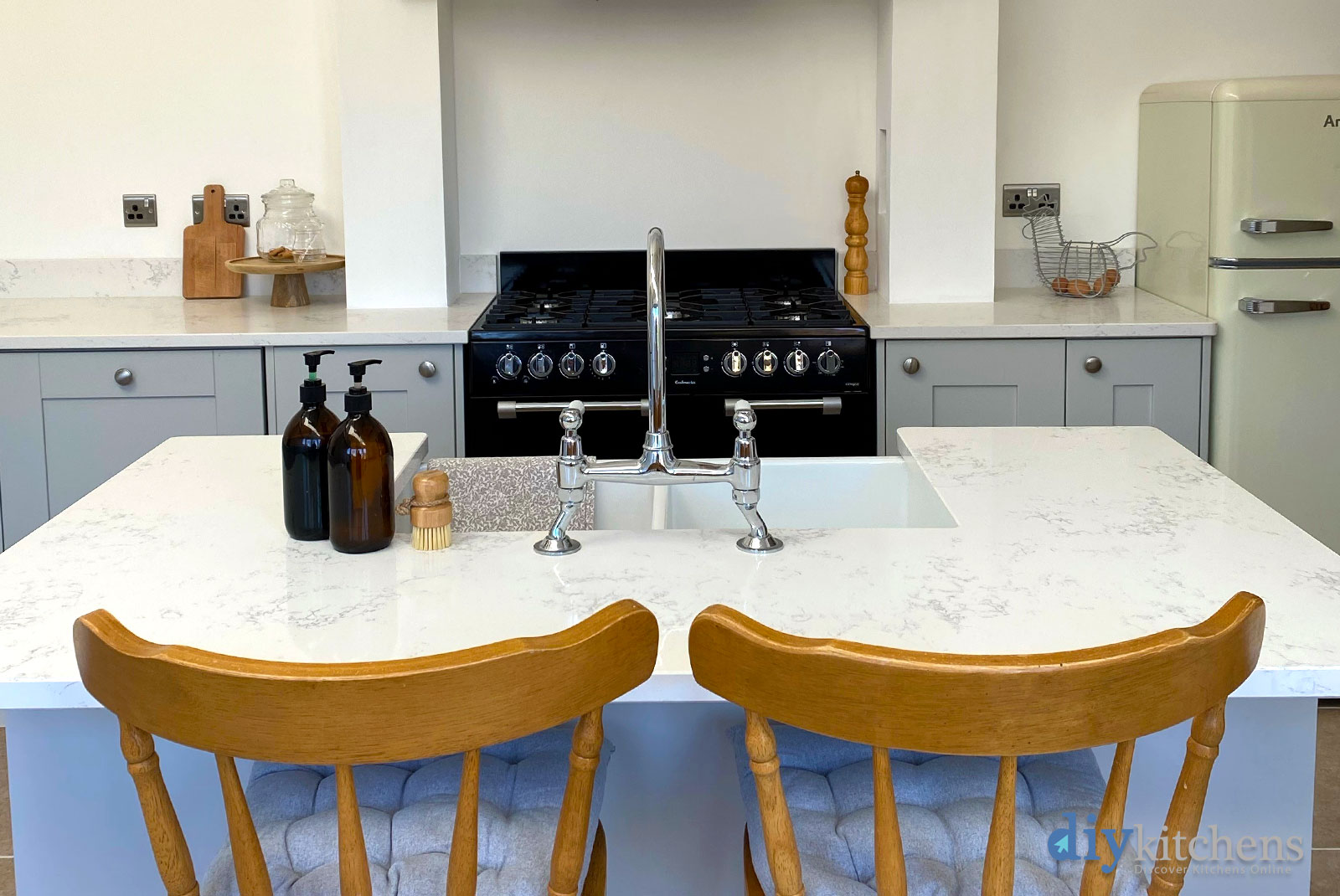 Shaker Blue Real Kitchens