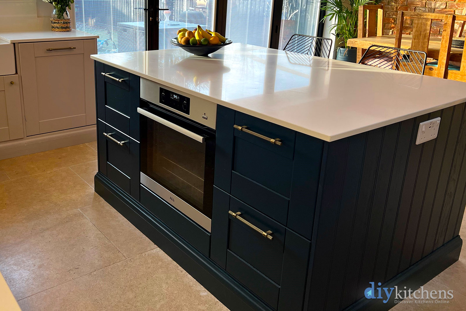 Shaker Blue Real Kitchens