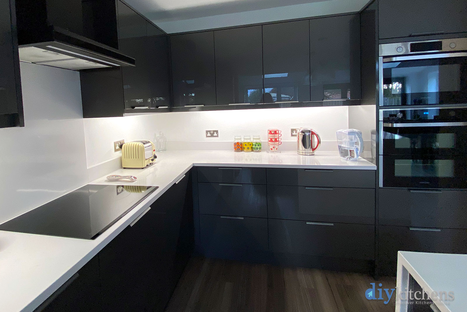 High Gloss Champagne Gloss Real Kitchens