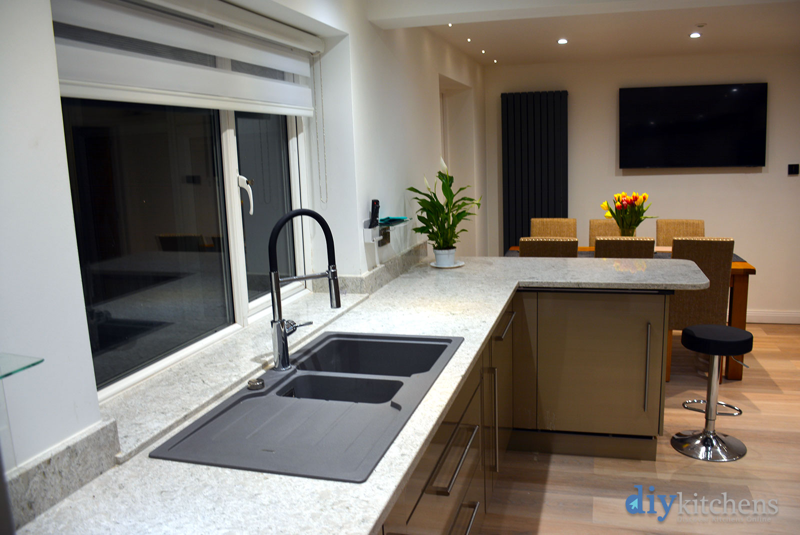 High Gloss Champagne Gloss Real Kitchens