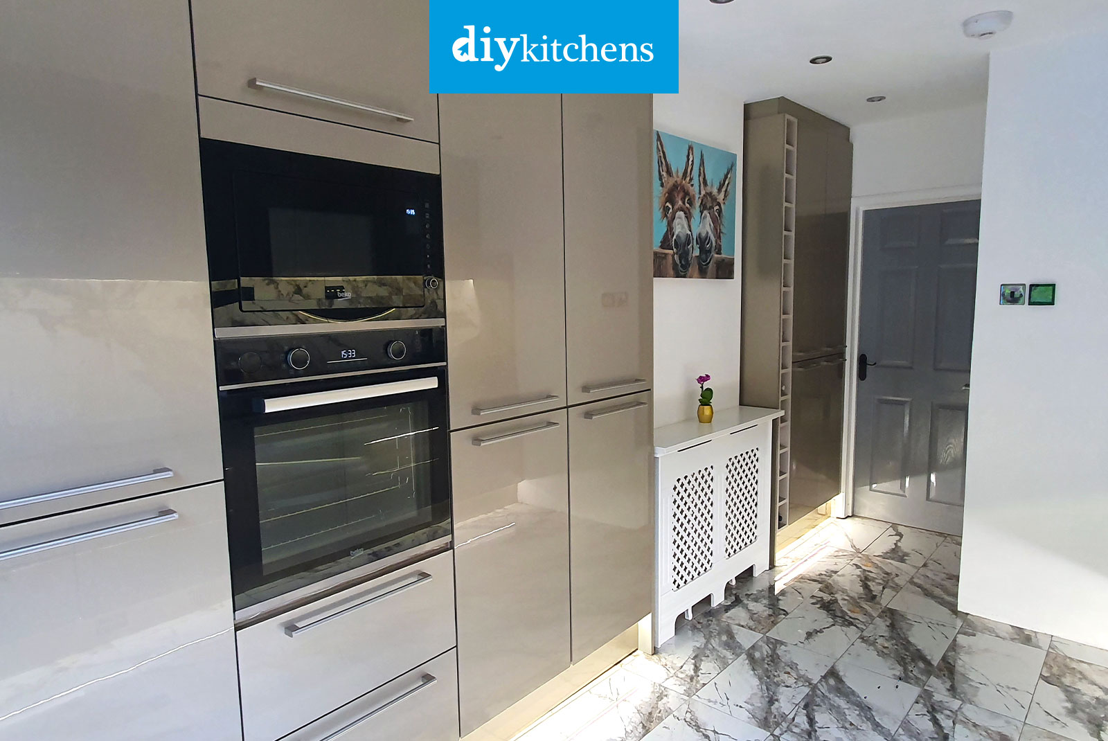 High Gloss Champagne Gloss Real Kitchens