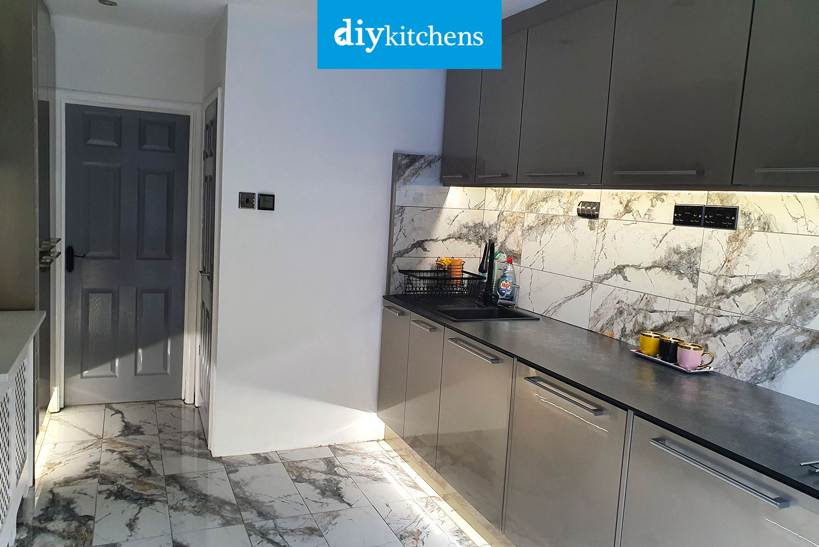 High Gloss Champagne Gloss Real Kitchens