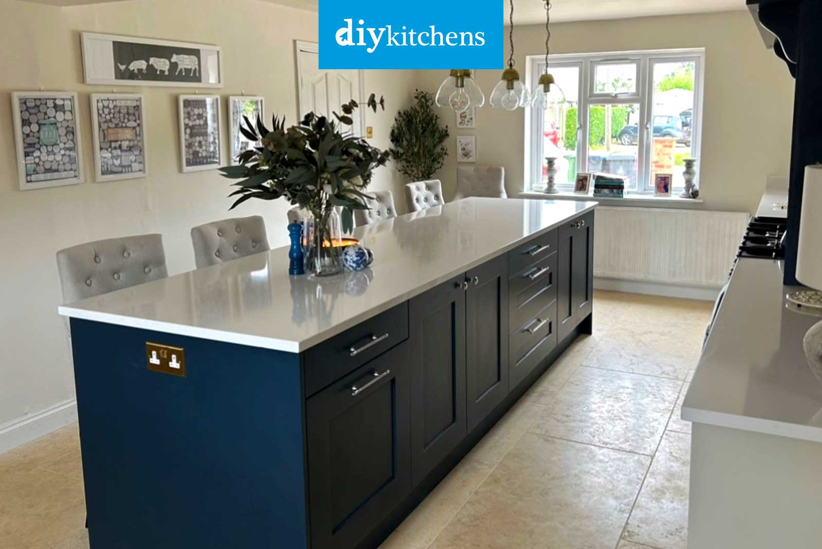 Shaker Blue Real Kitchens