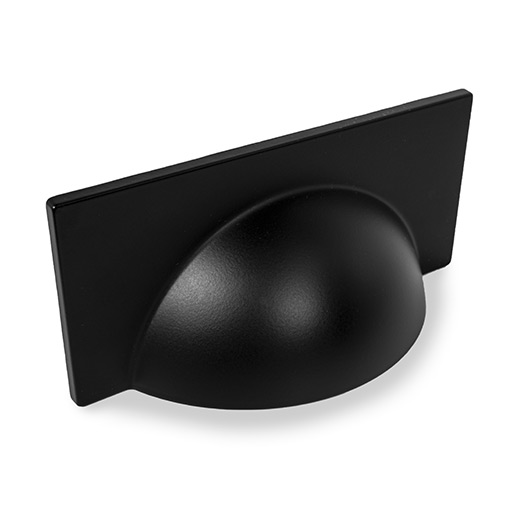 Contemporary Cup Handle, Matt Black, 104mm Long, 64mm Hole Centre - DIY ...