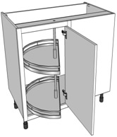 Helmsley Cashmere - 1000mm Highline Corner Base Unit With Carousel ...