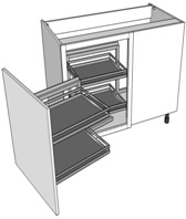 Helmsley Mussel - 1100mm Magic Corner Base Unit (Right Hand Blank Panel ...